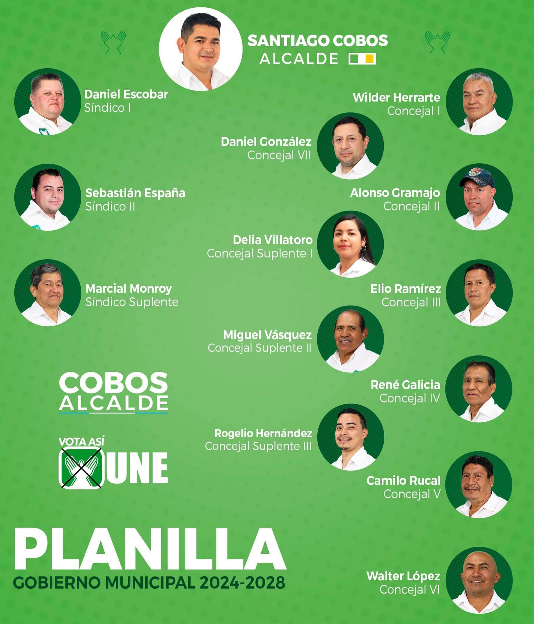 La UNE presenta a su planilla al Concejo Municipal en San José Pinula ...